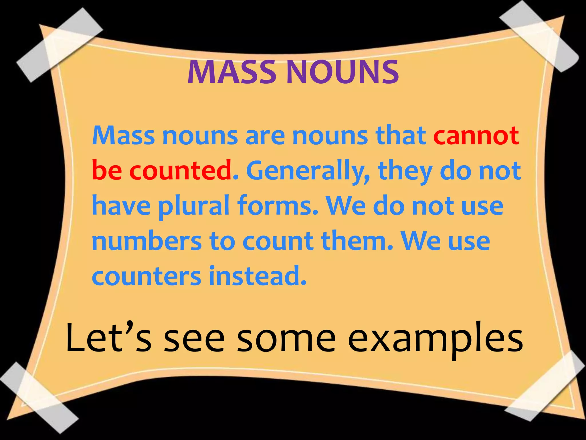 Count and Mass Nouns; Collective Nouns Grade 4 | PPTX