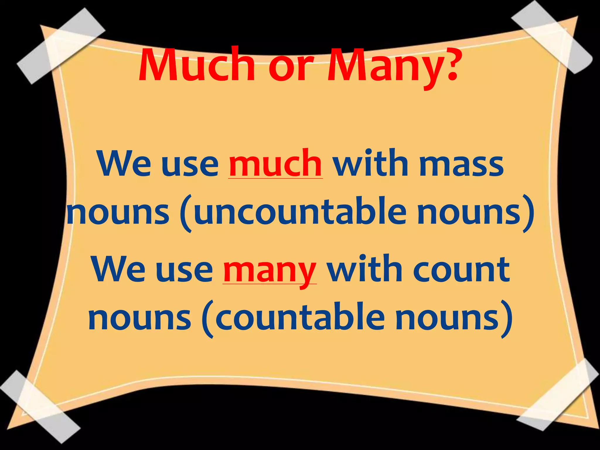 Count and Mass Nouns; Collective Nouns Grade 4 | PPTX