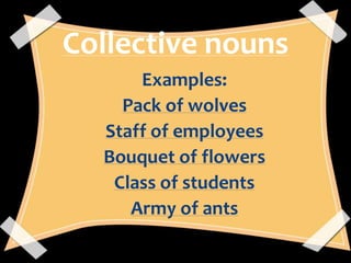Count and Mass Nouns; Collective Nouns Grade 4 | PPTX