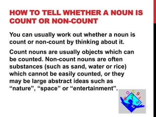 Count and non count nouns | PPTX