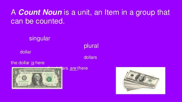 Count and noncount nouns