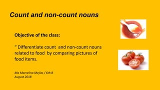 Count and non count nouns | PPT