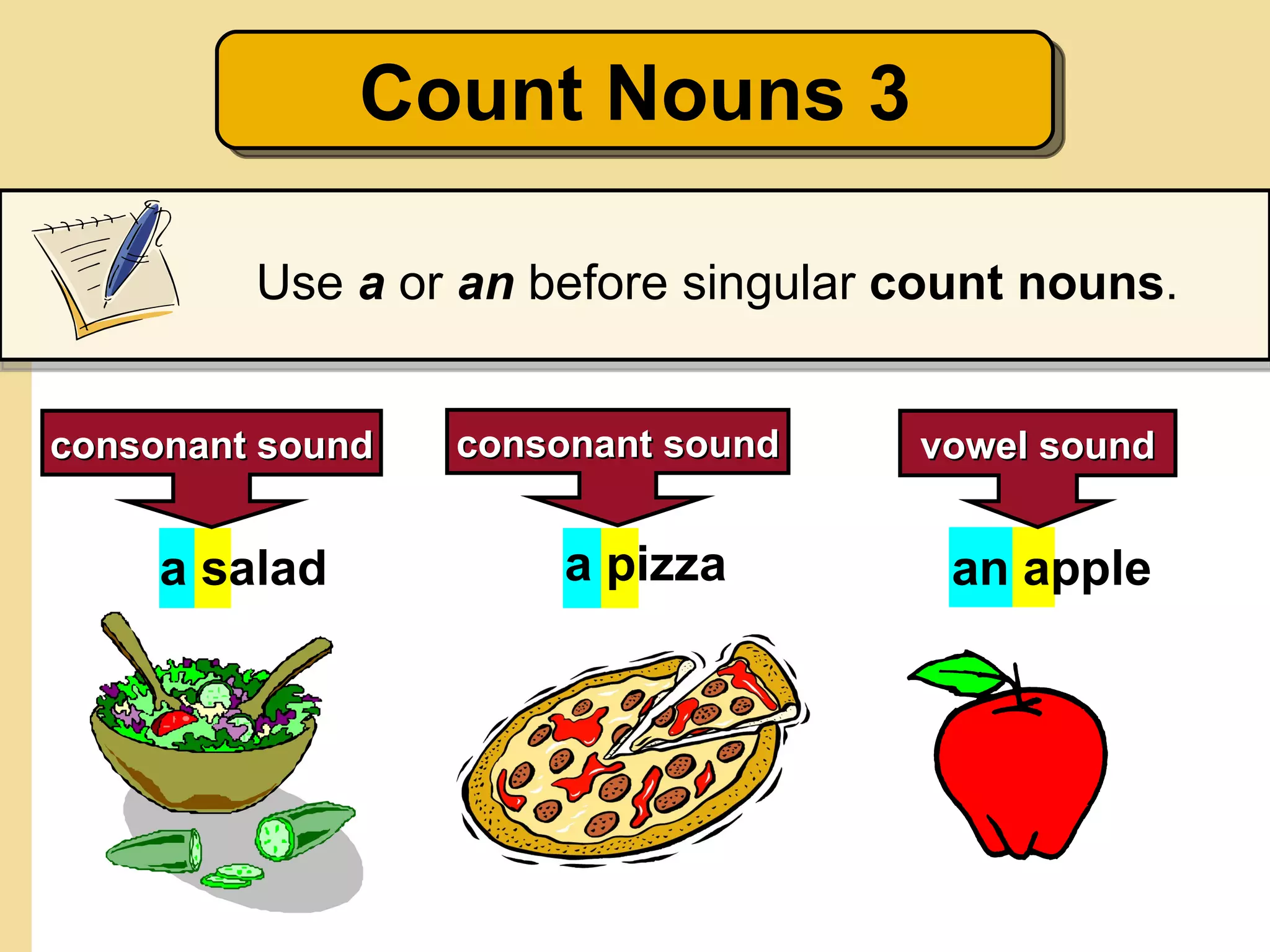 Count and non count nouns, some and any | PPT