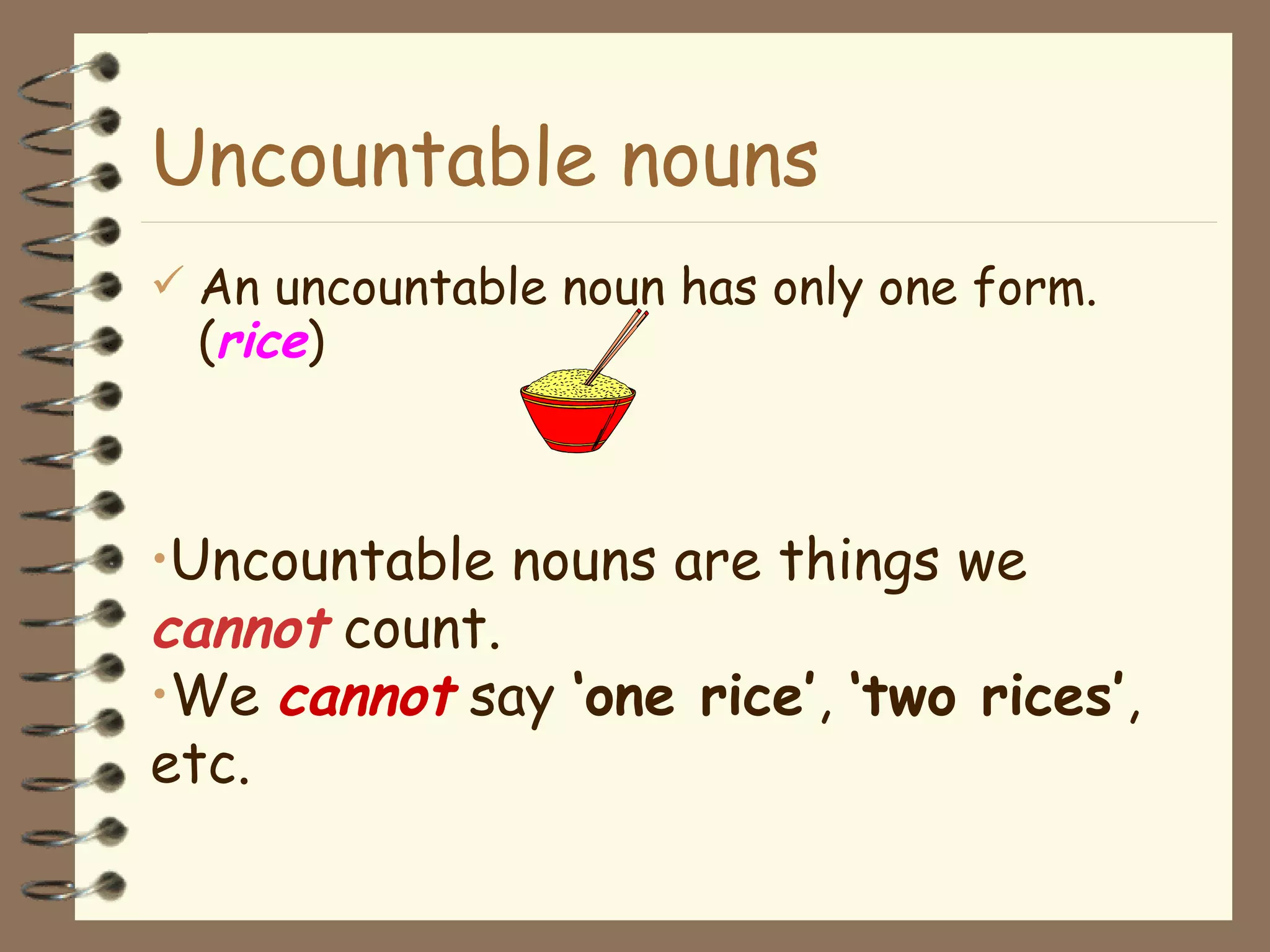 Count and uncountable nouns | PPT