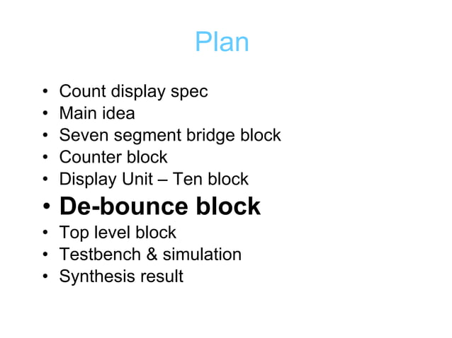 Count display VHDL tutorial | PPT