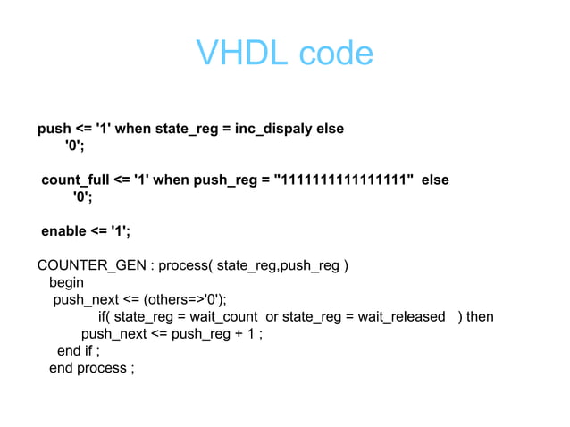 Count display VHDL tutorial | PPT