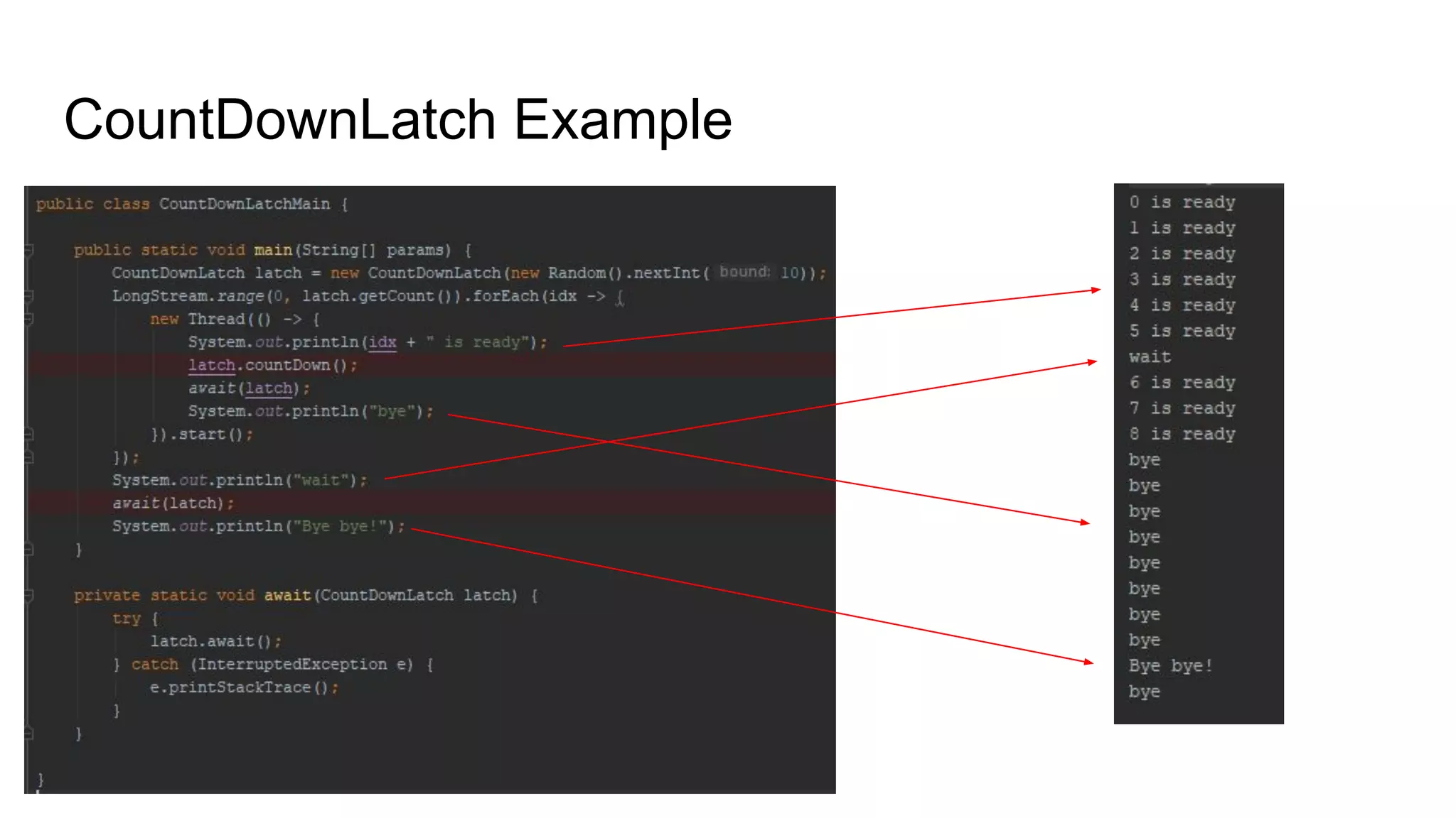 Count downlatch & implementation