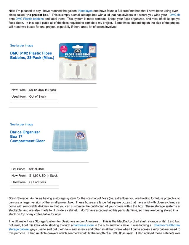 How to Organize Cross Stitch - Embroidery Floss - Easy Storage ...