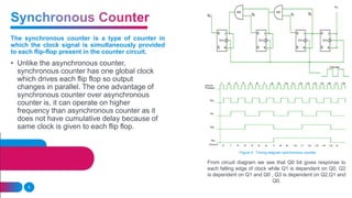 Counters, Synchronous & Asynchronous Counters | PPTX
