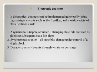 counter of bcd and ripple type ring counter | PPT