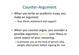 Counter-Argument | PDF