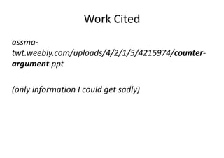 Counter-Argument | PDF