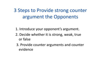 Counter-Argument | PPT