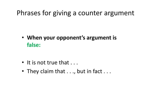 Counter-Argument