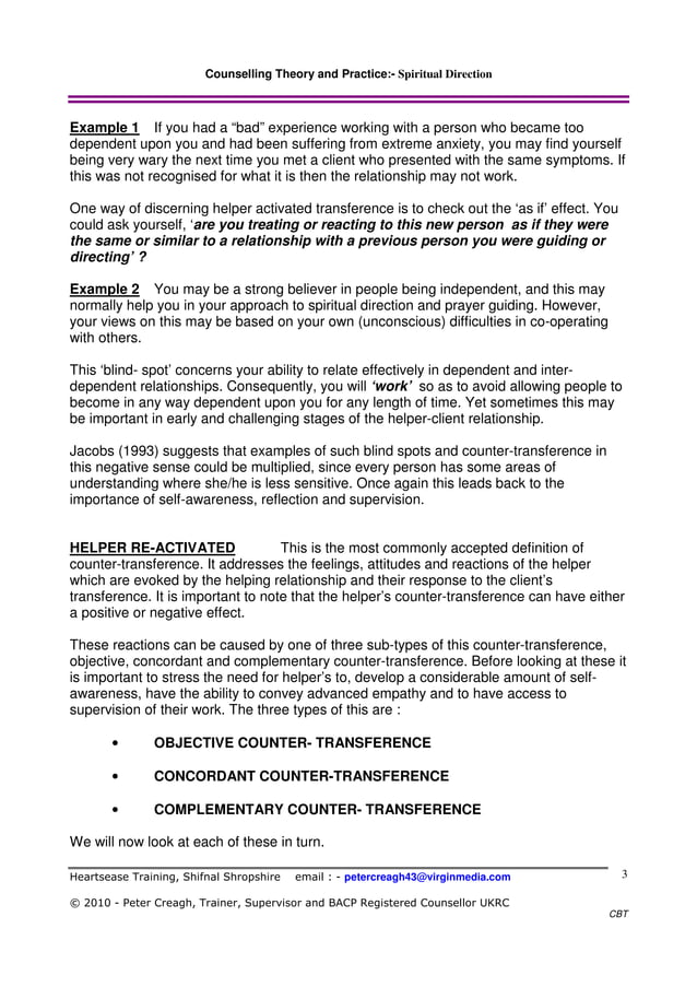 Counter transference & spiritual direction | PDF