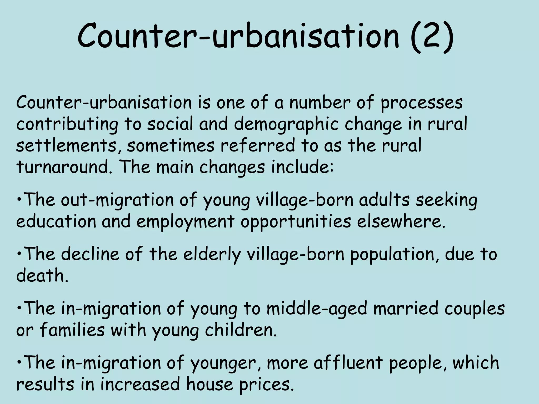 Counter Urbanisation Part 2 | PPT