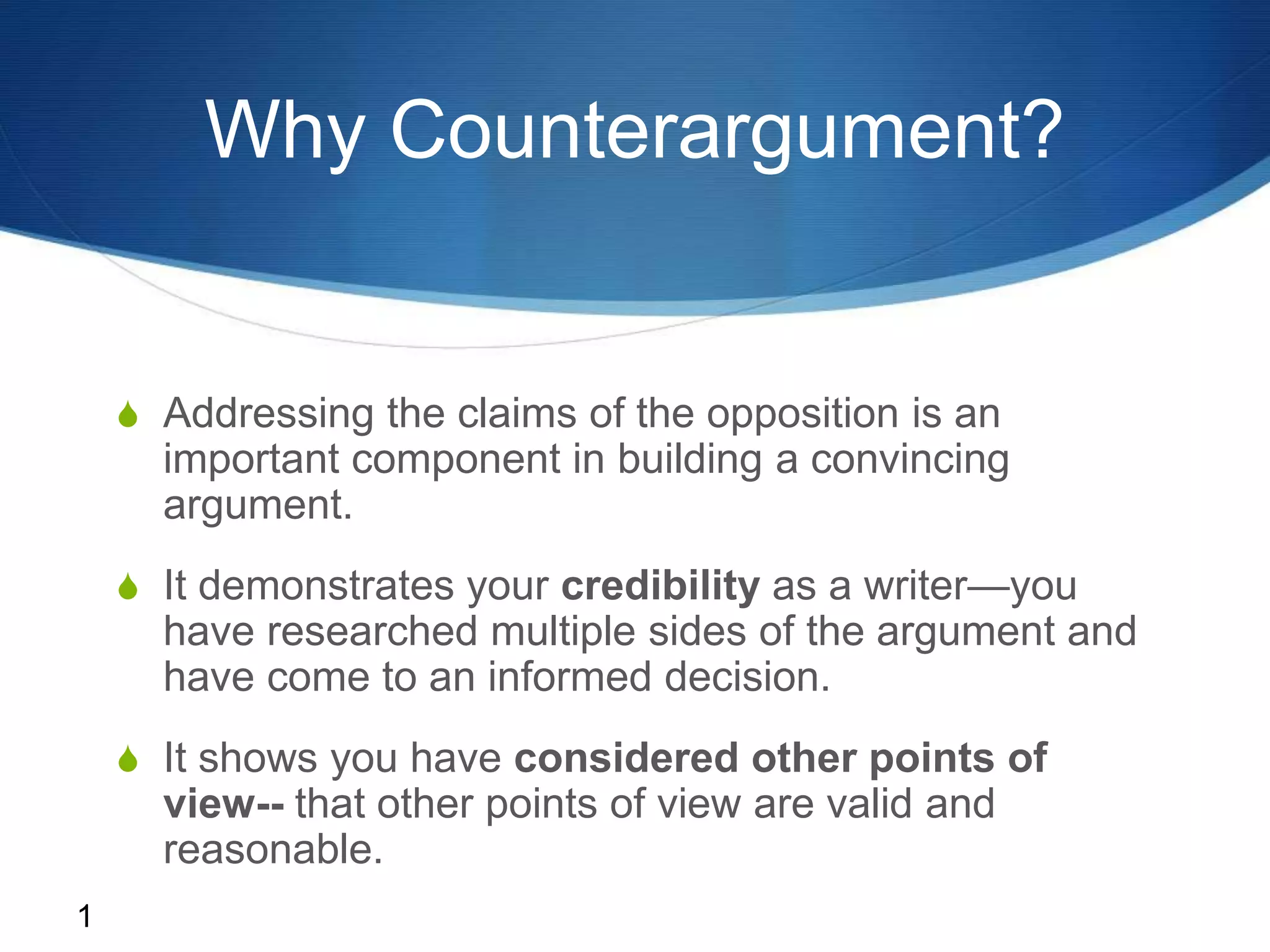 Counterargument | PPTX