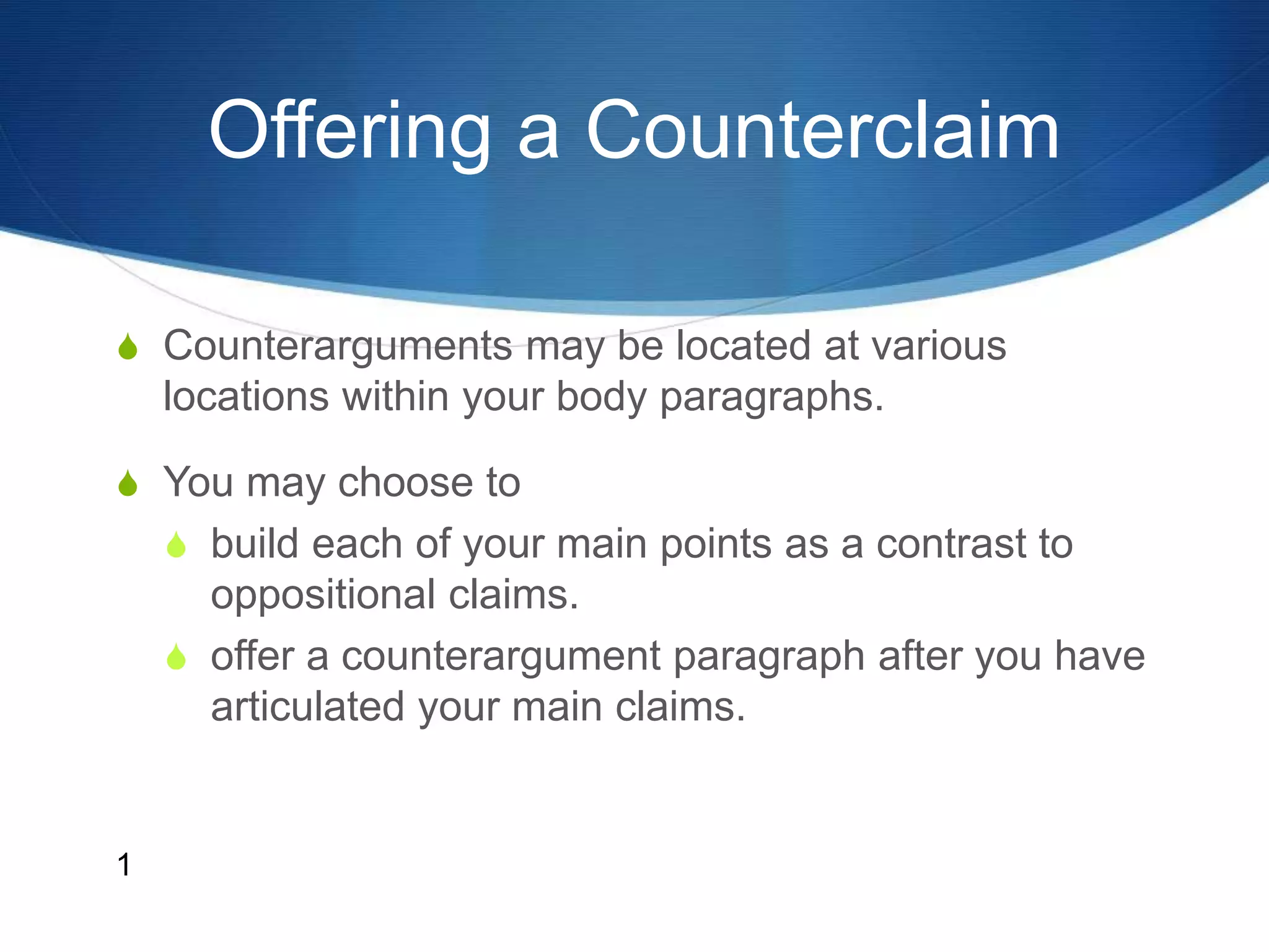 Counterargument | PPTX