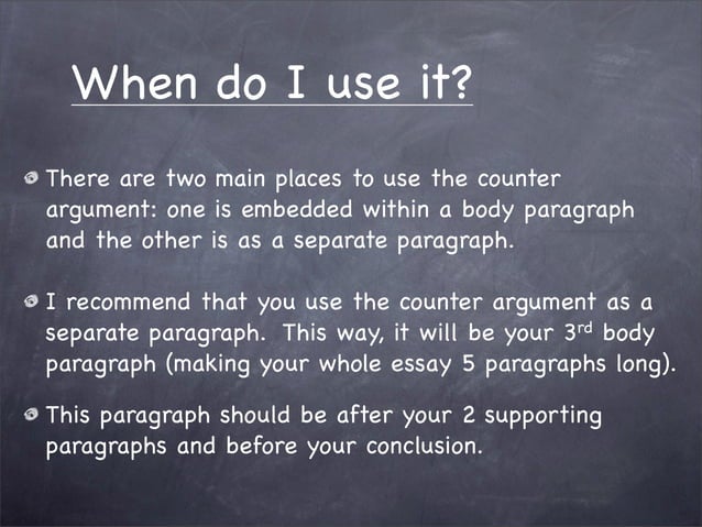 Counter argument presentation | PDF