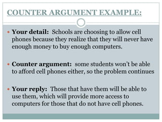 Counter arguments | PPTX | Education