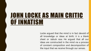 Rebuttal of Innatism | PPT