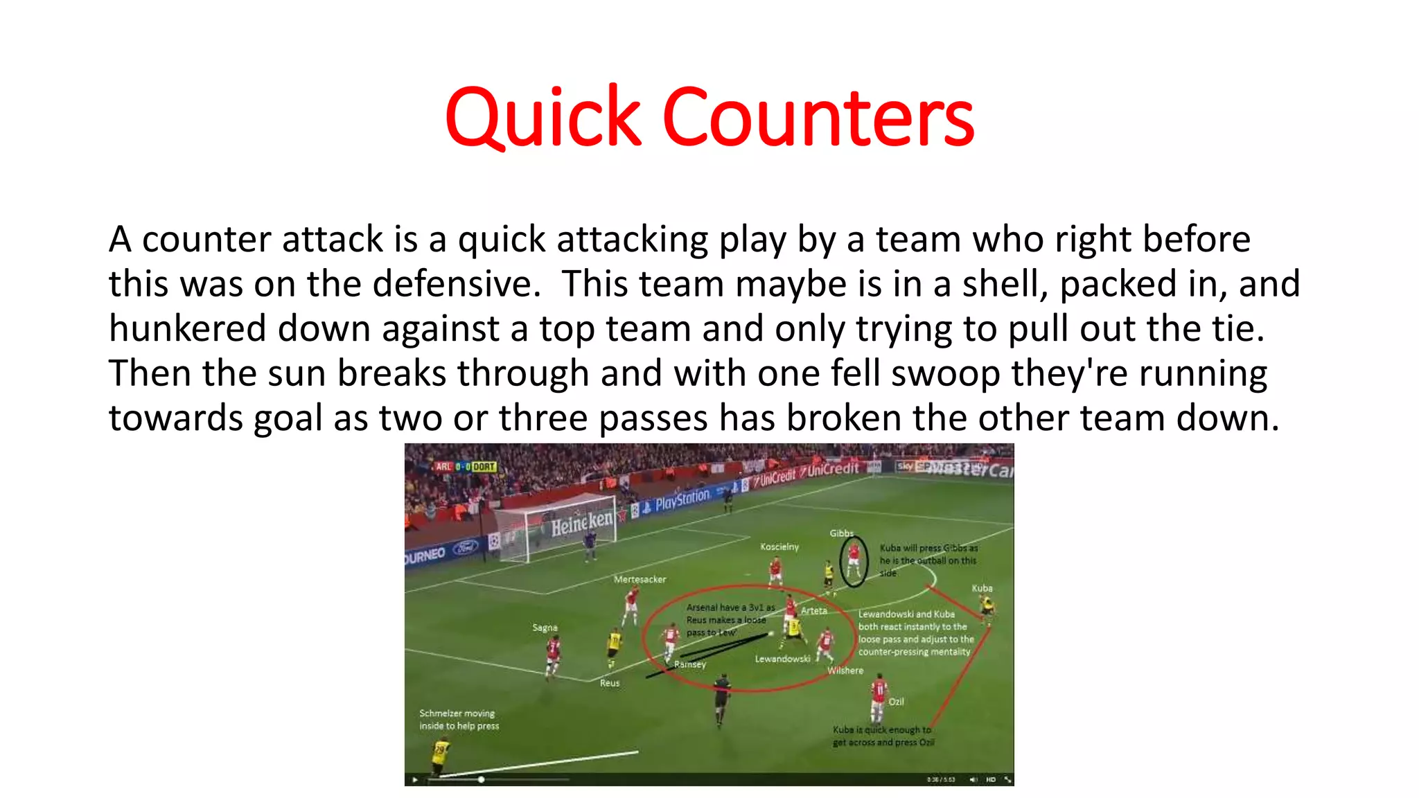 Counter attacking slide share | PPTX | Soccer | Sports