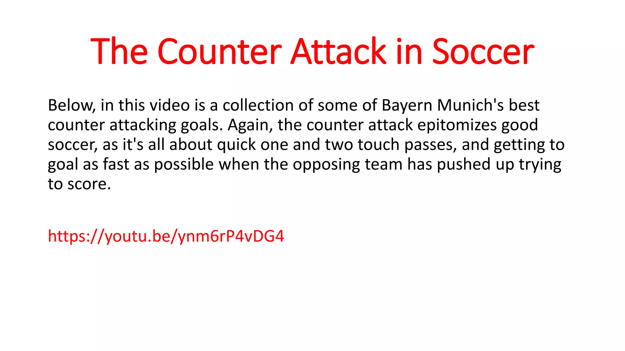 Counter attacking slide share | PPTX | Soccer | Sports
