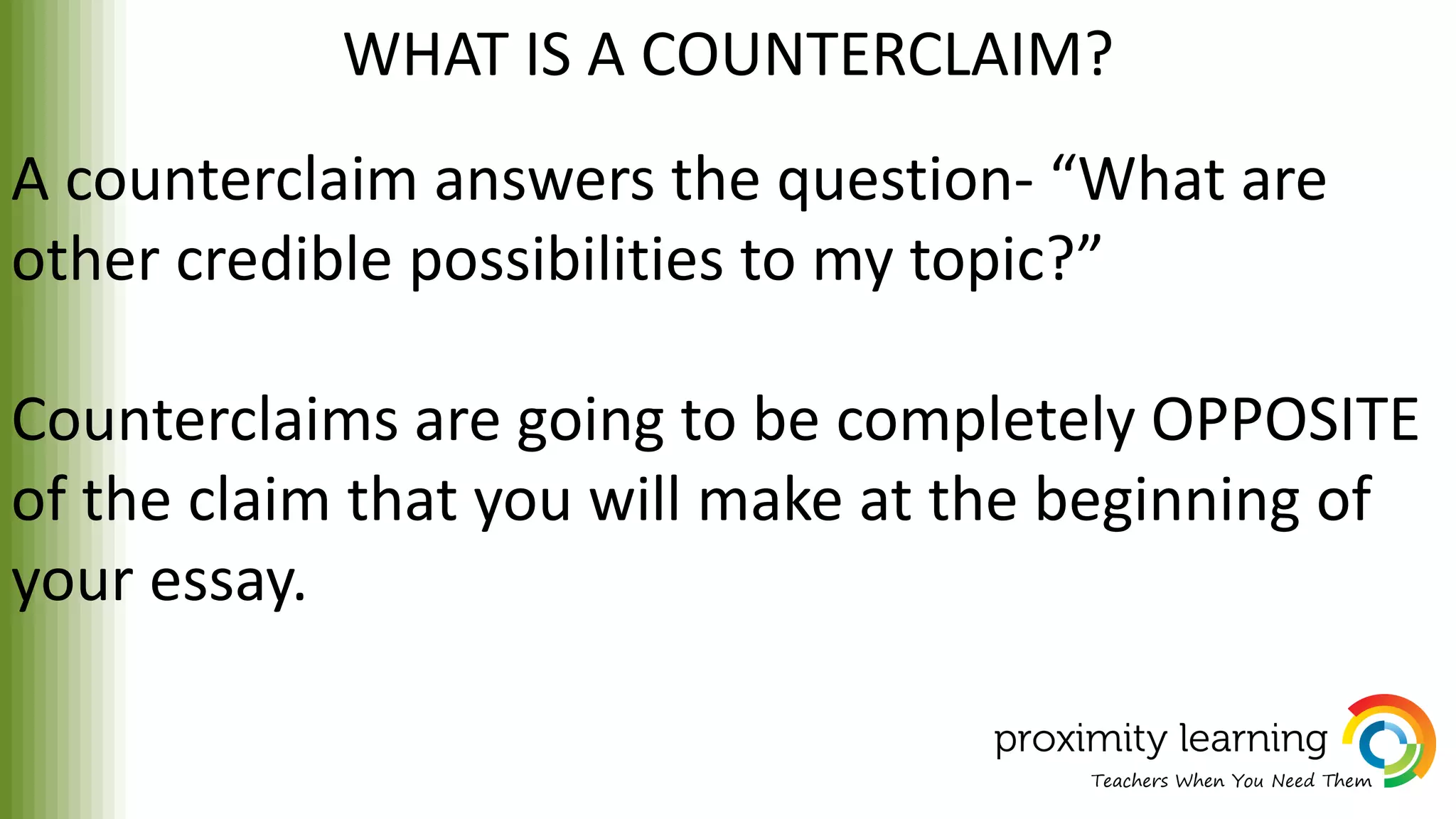 Counterclaim | PPTX | Education