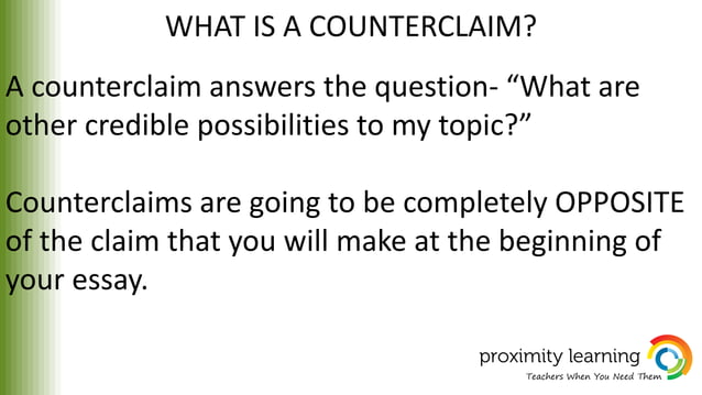 Counterclaim | PPTX | Education