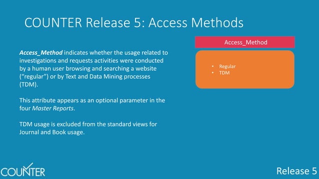 COUNTER Code of Practice Release 5 | PPT