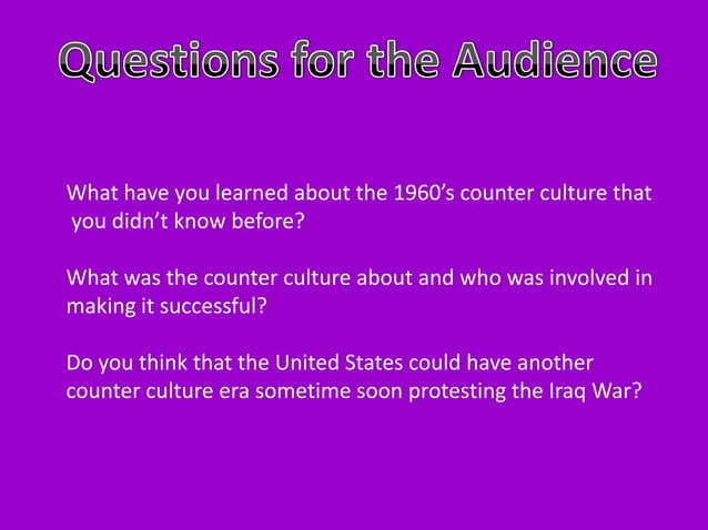 Counter Culture | PPT