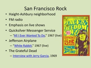Music of the 1960s Counterculture | PPTX | Classic Rock | Rock Music