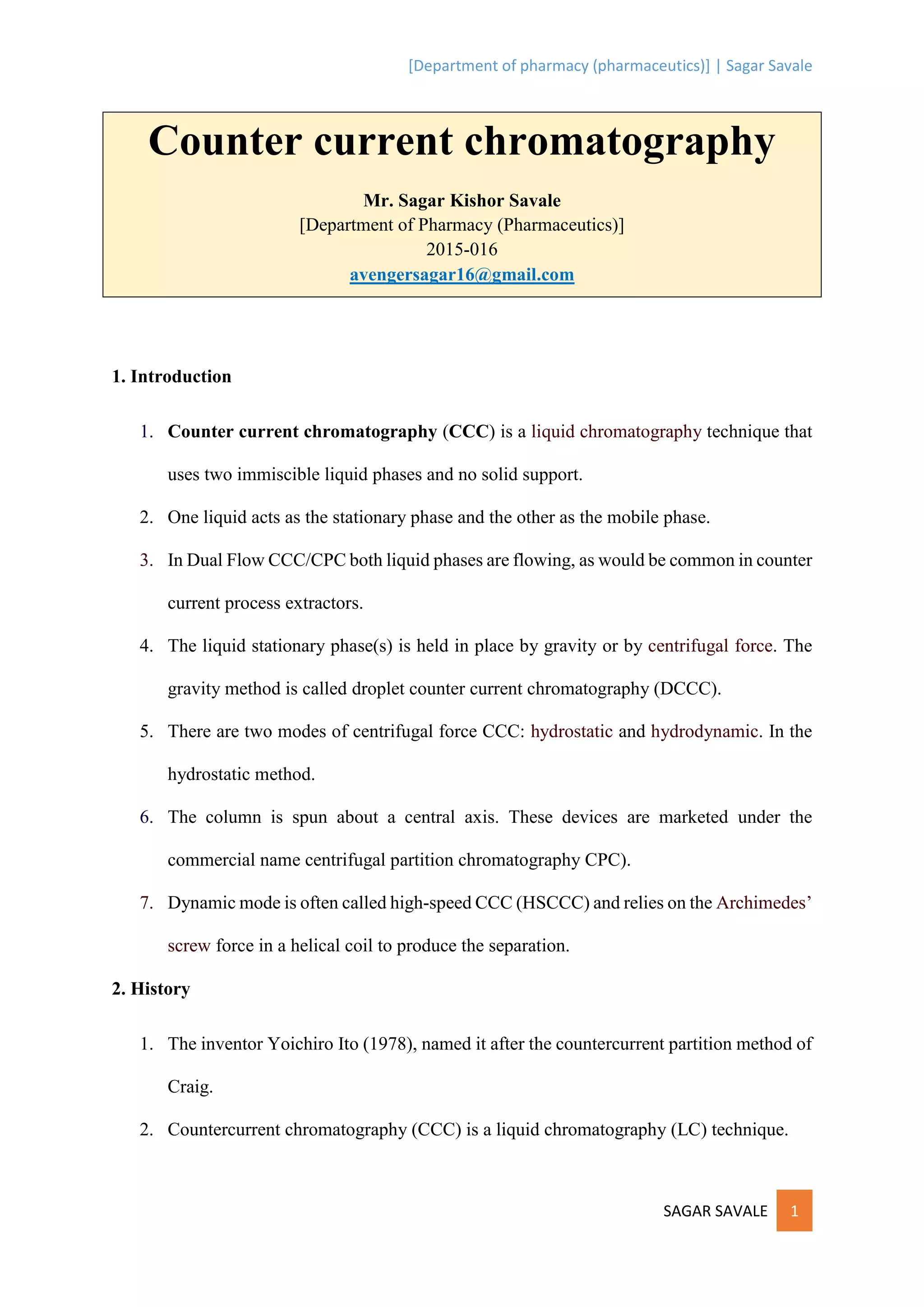 Counter Current Chromatography Pdf