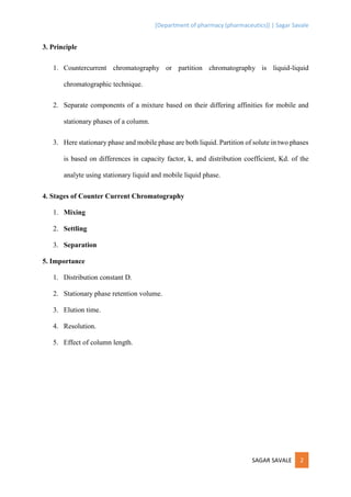 Counter current chromatography | PDF
