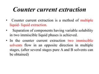 Counter current extraction | PPTX