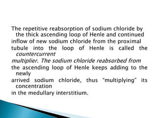 Countercurrent mechanism | PPTX