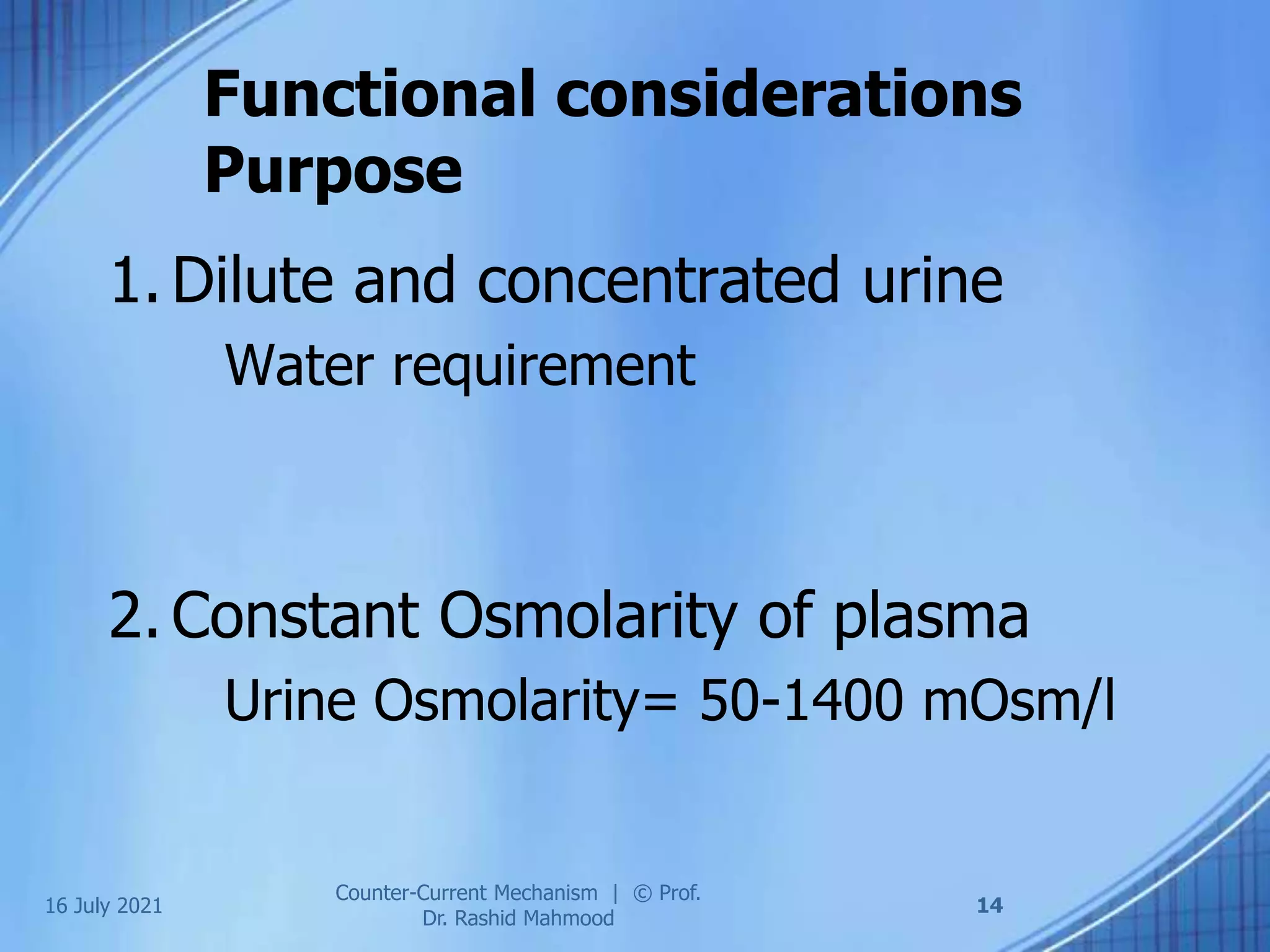 Counter current mechanism | PPT