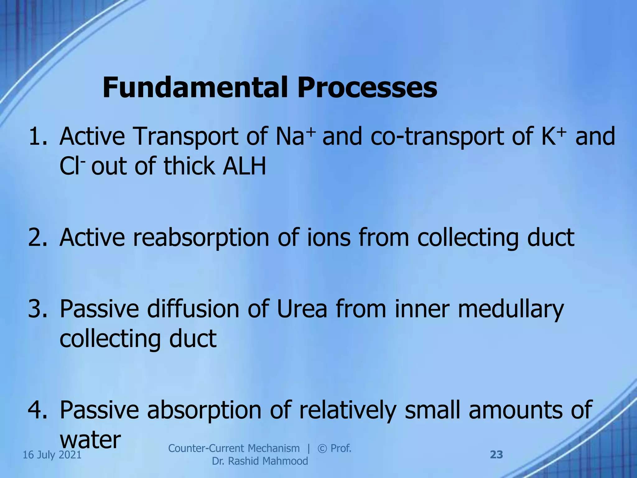 Counter current mechanism | PPT