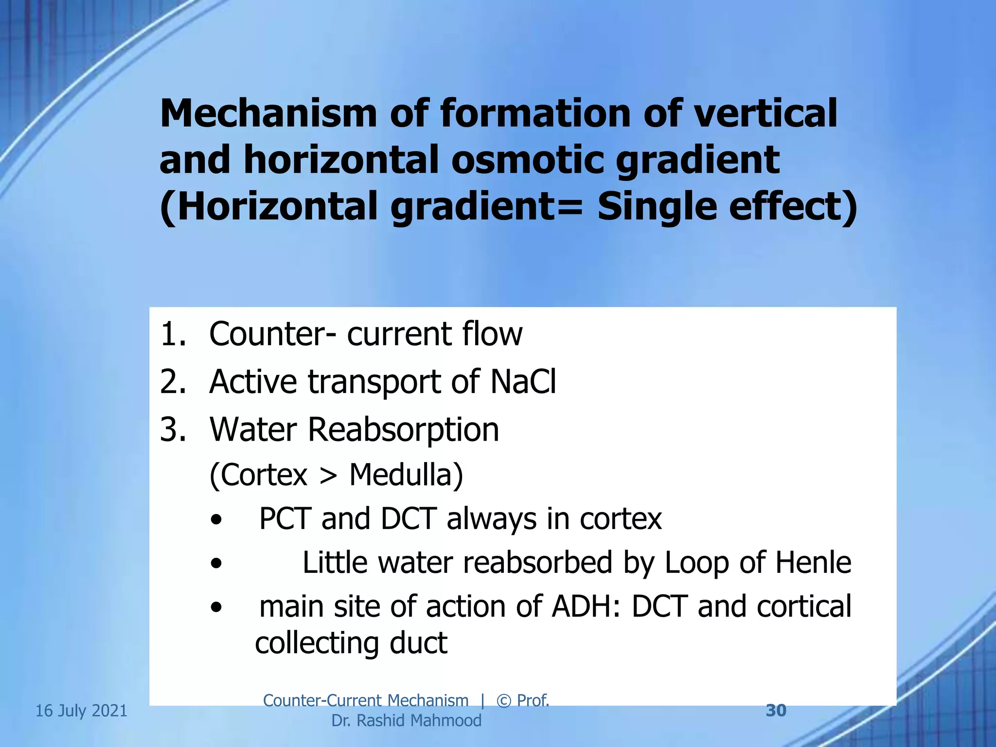 Counter current mechanism | PPT