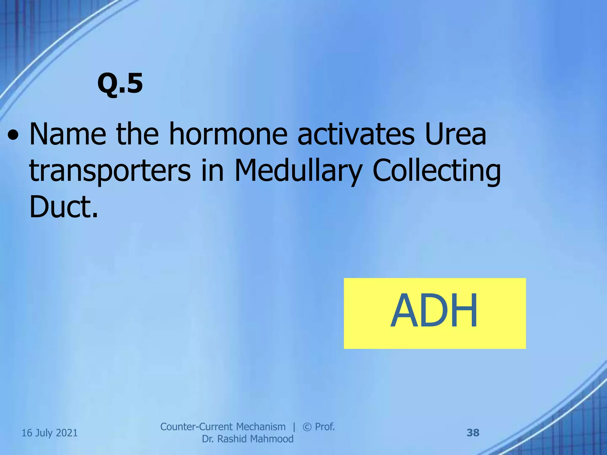 Counter current mechanism | PPT