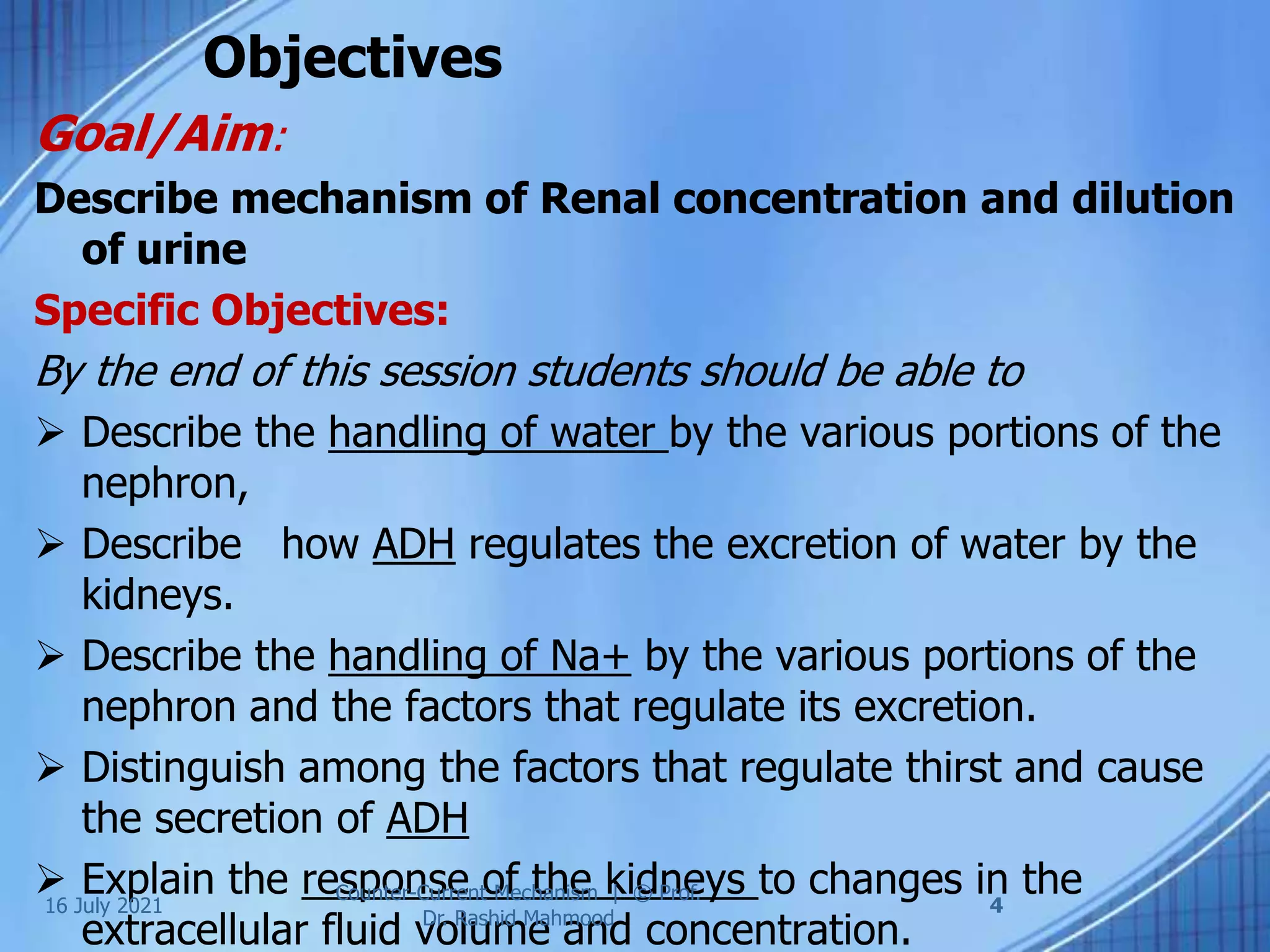 Counter current mechanism | PPT
