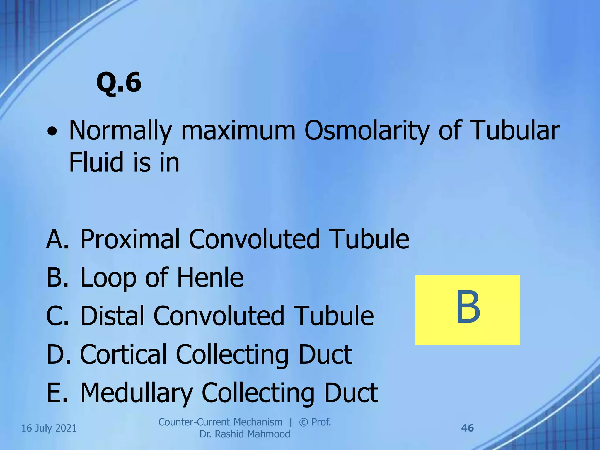 Counter current mechanism | PPT