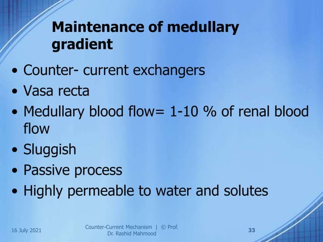 Counter current mechanism | PPT | Chemistry | Science