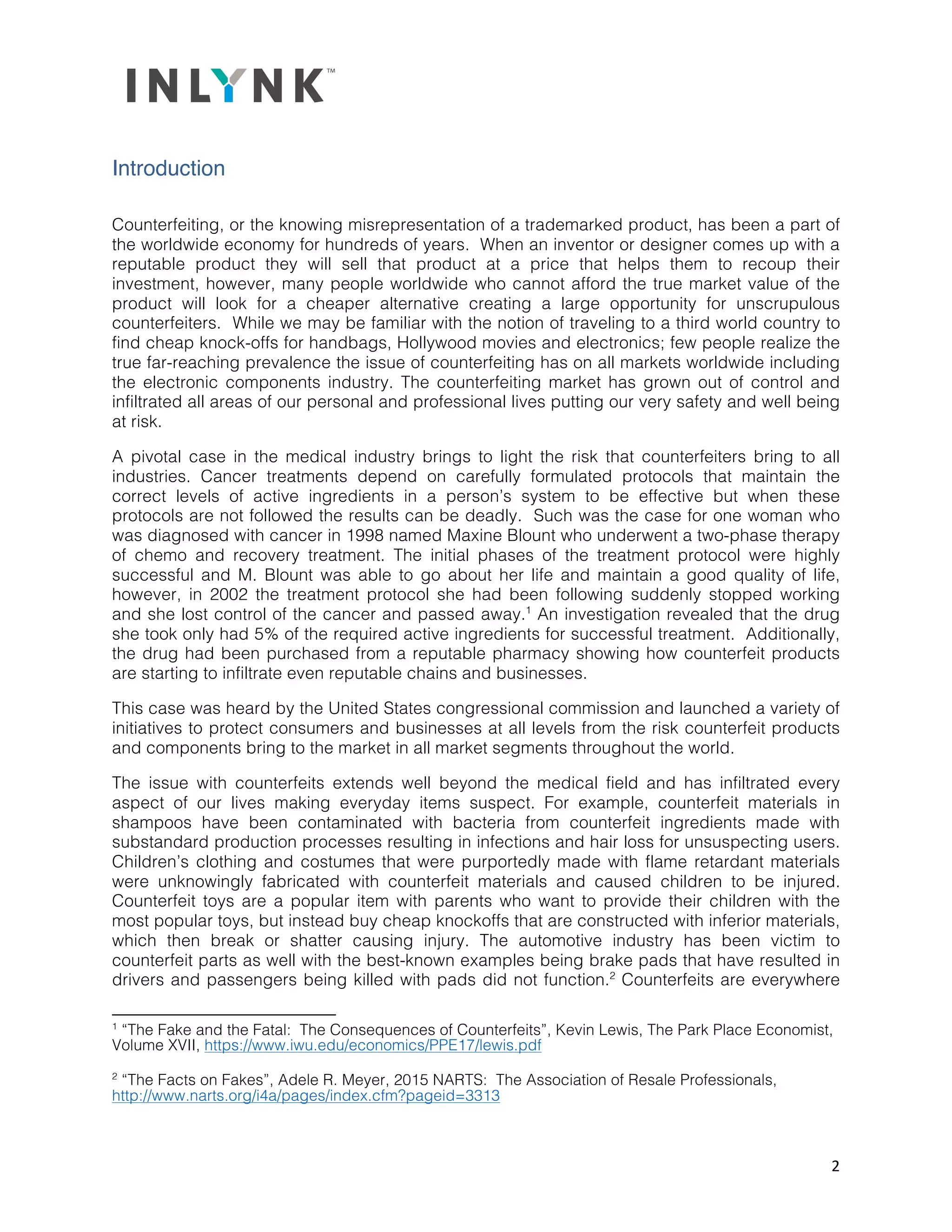 Beware! Counterfeit Components Put Safety and Security at Risk | PDF