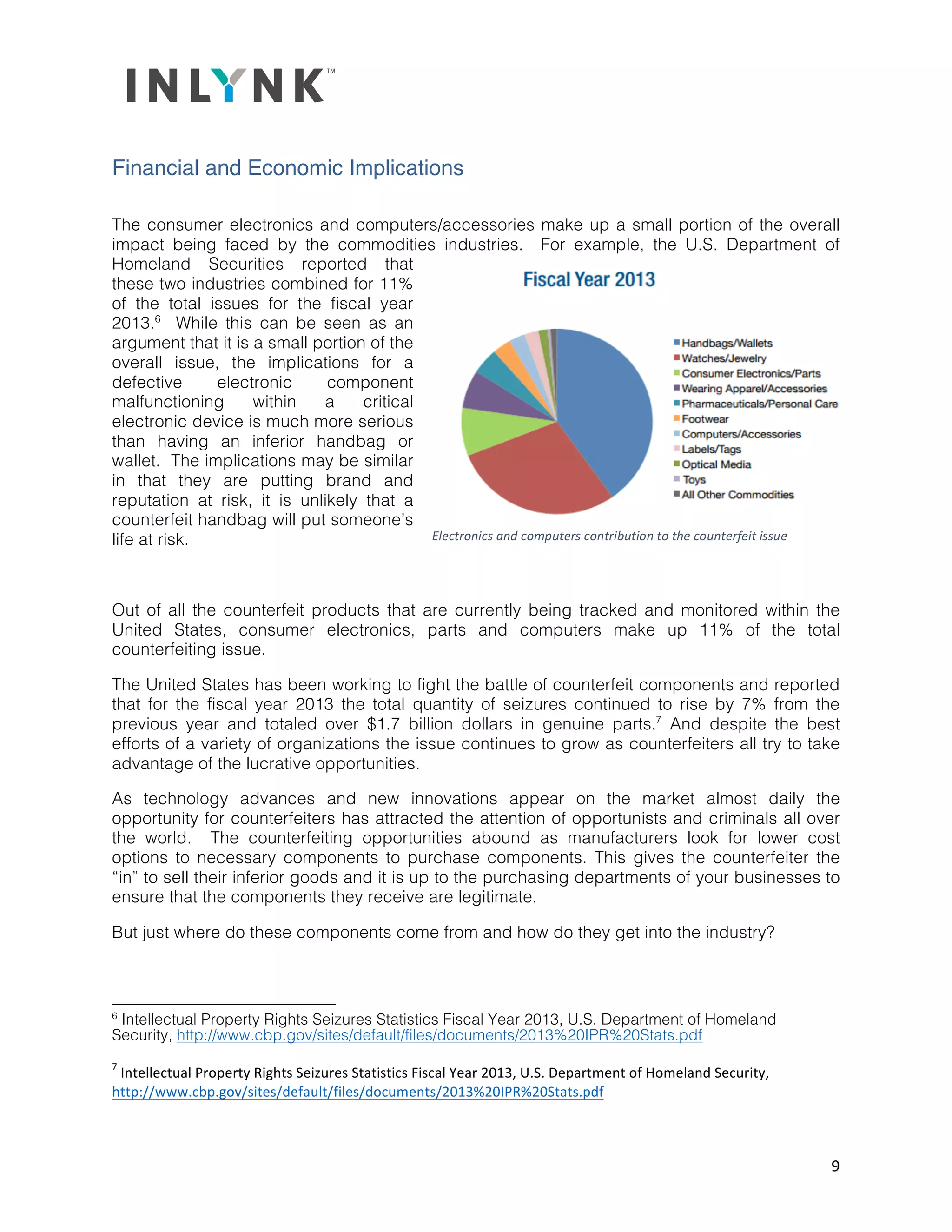 Beware! Counterfeit Components Put Safety and Security at Risk | PDF