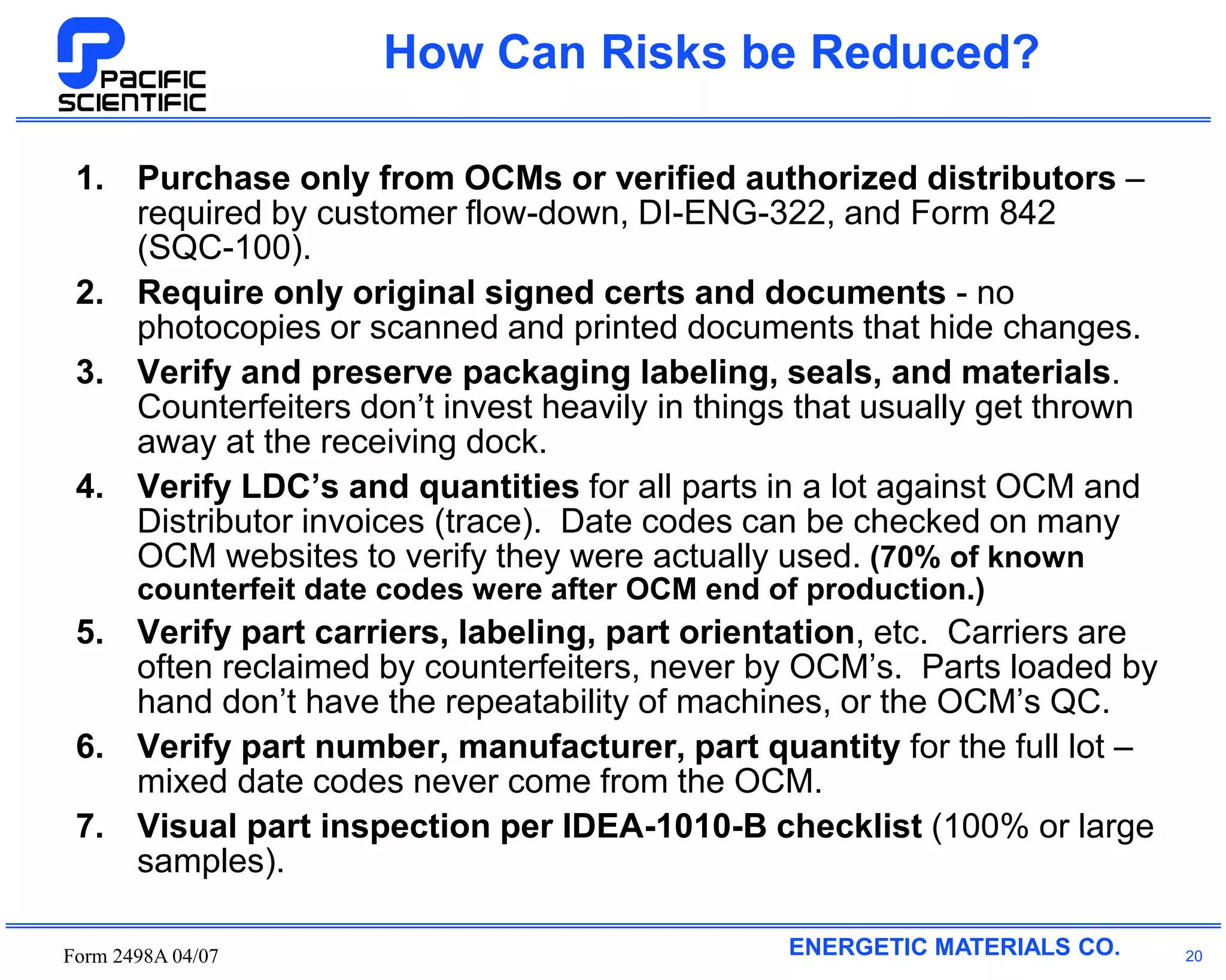 Counterfeit parts-awareness | PPTX