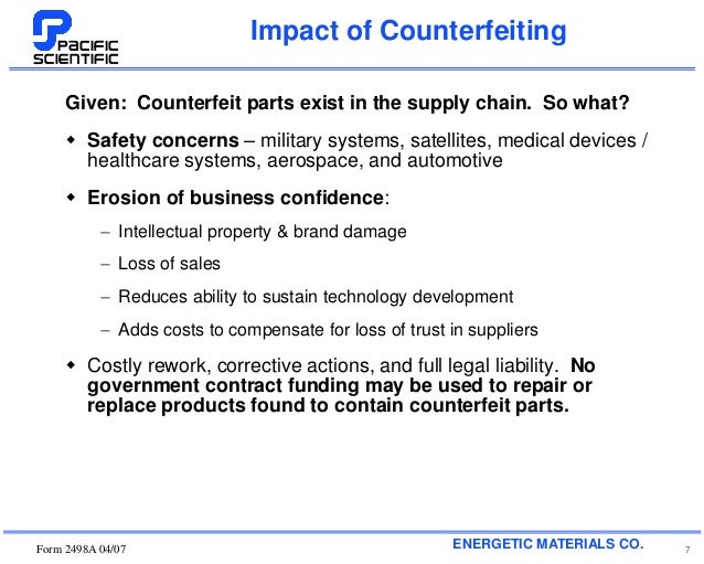 Counterfeit parts-awareness