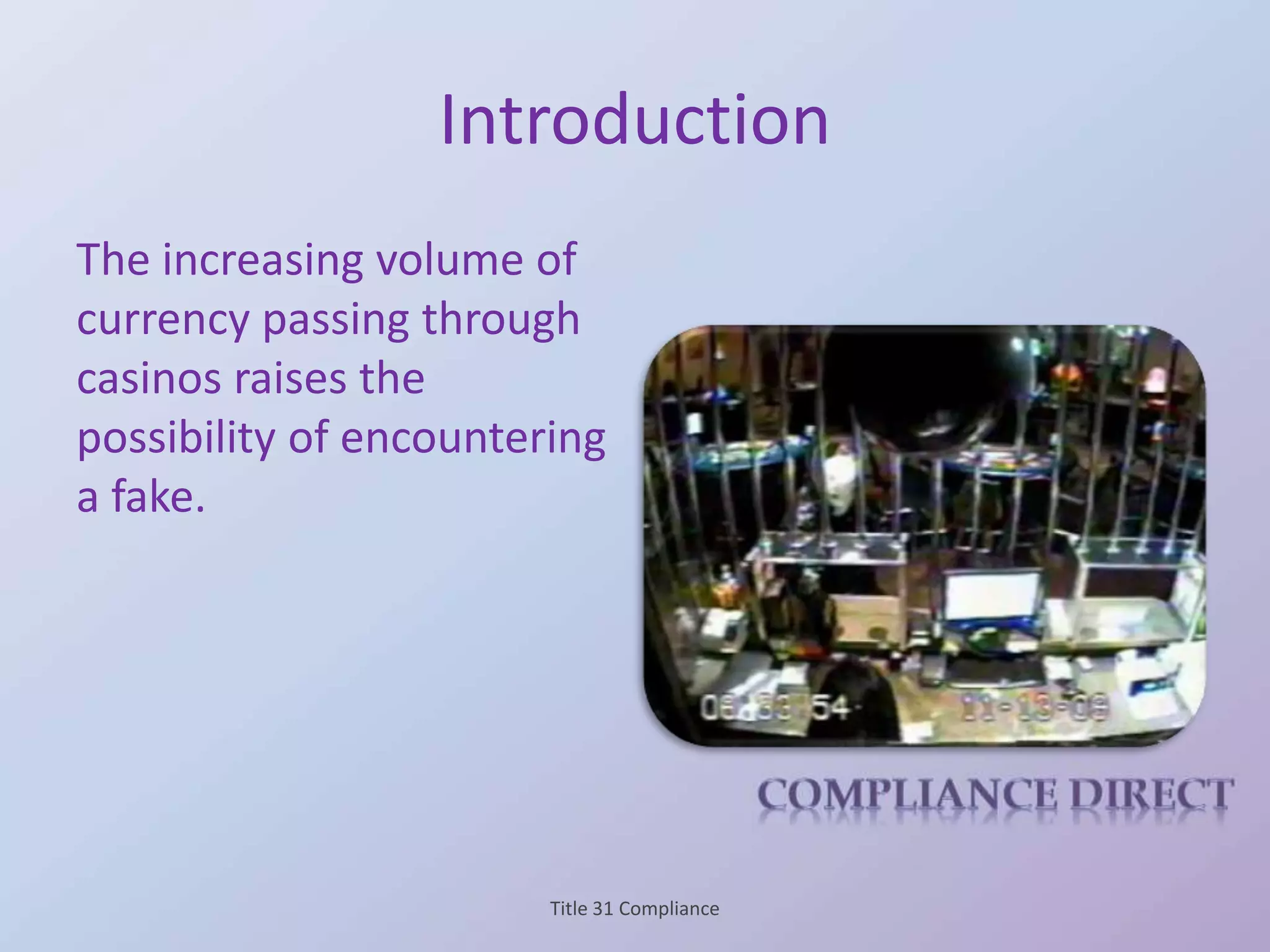 Counterfeit Presentation | PPTX