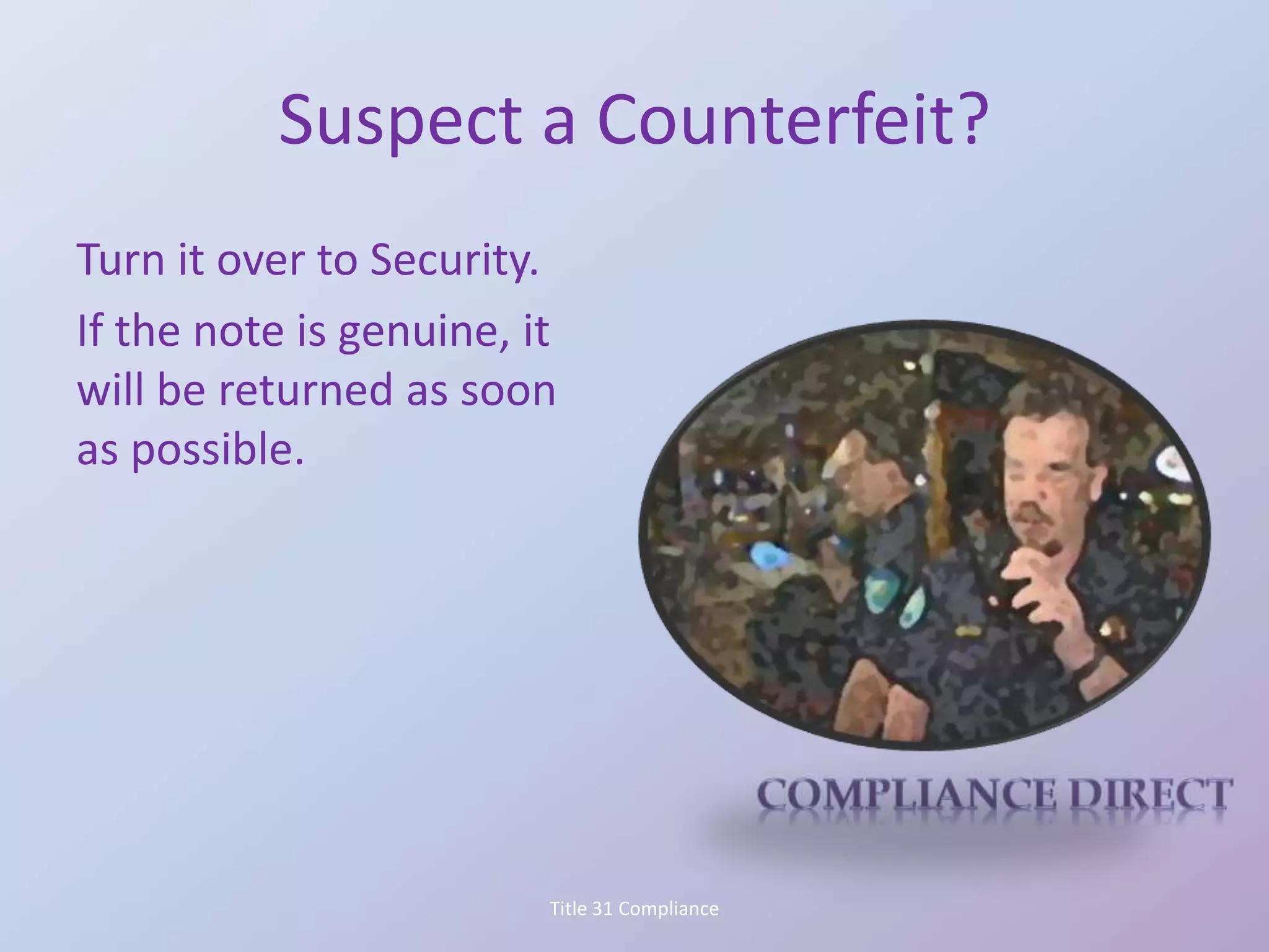 Counterfeit Presentation | PPTX