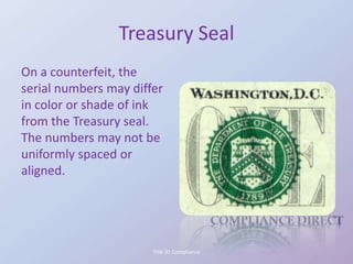 Counterfeit Presentation | PPTX